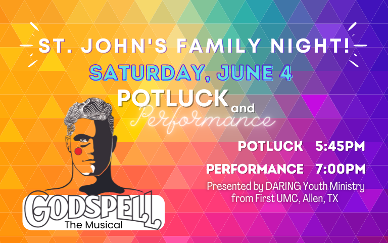 Potluck Godspell Performance St John s UMC potluck-godspell-performance-st-john-s-umc